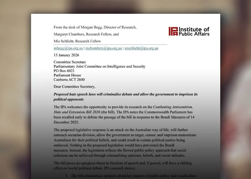 Institute of Public Affairs Submission to the Review of the Exposure ...